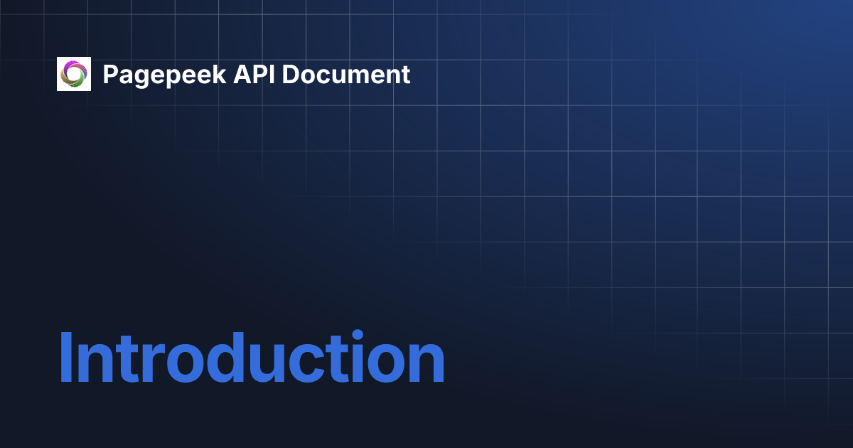 Introduction | Pagepeek API Document