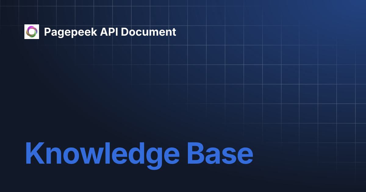 Knowledge Base | Pagepeek API Document